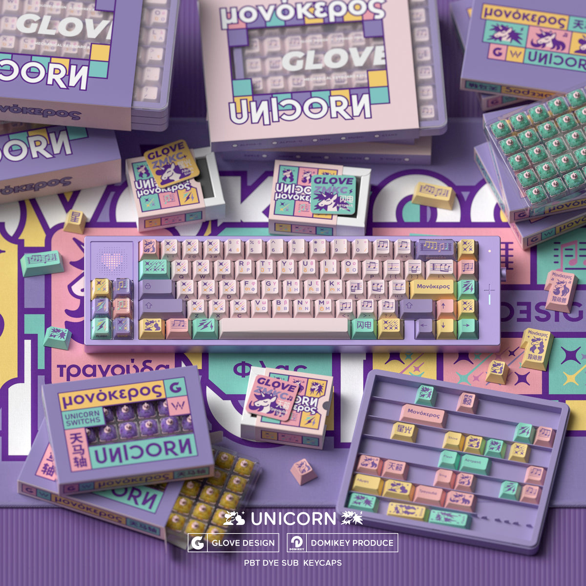 [CLOSED][GB] GLOVE x Domikey Unicorn Keycaps PBT Cherry profile Dye su – KPrepublic