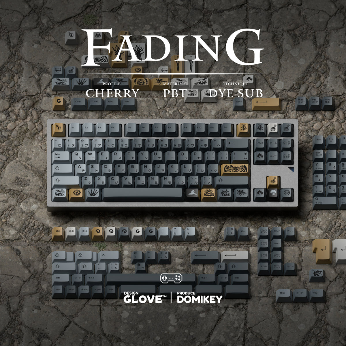 Domikey x GLOVE Fading Dye-sub Cherry profile keycaps – KPrepublic