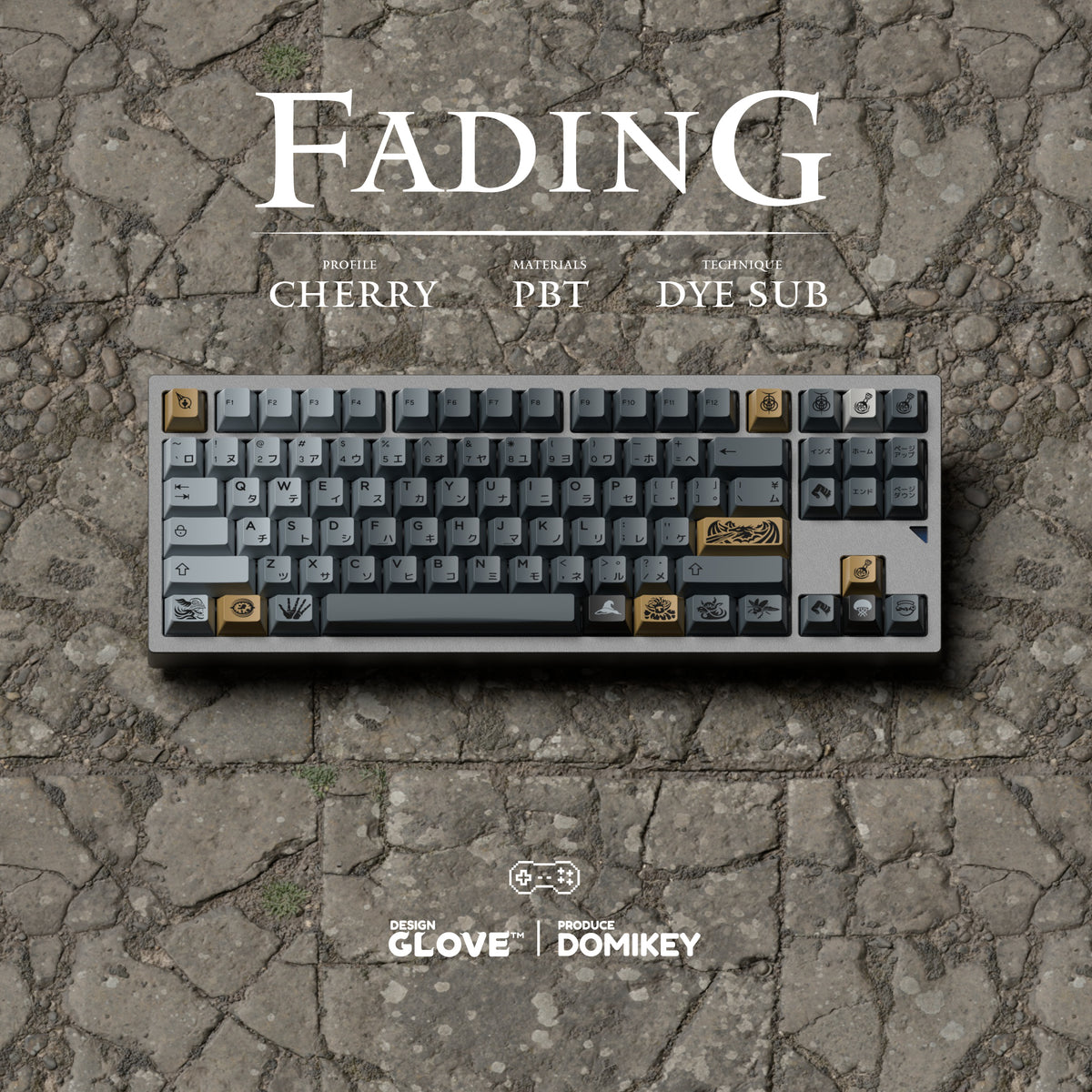 Domikey x GLOVE Fading Dye-sub Cherry profile keycaps – KPrepublic