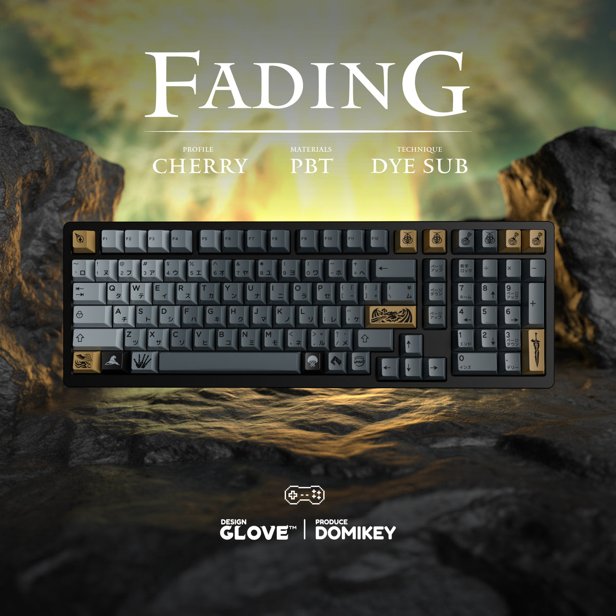 Domikey x GLOVE Fading Dye-sub Cherry profile keycaps – KPrepublic