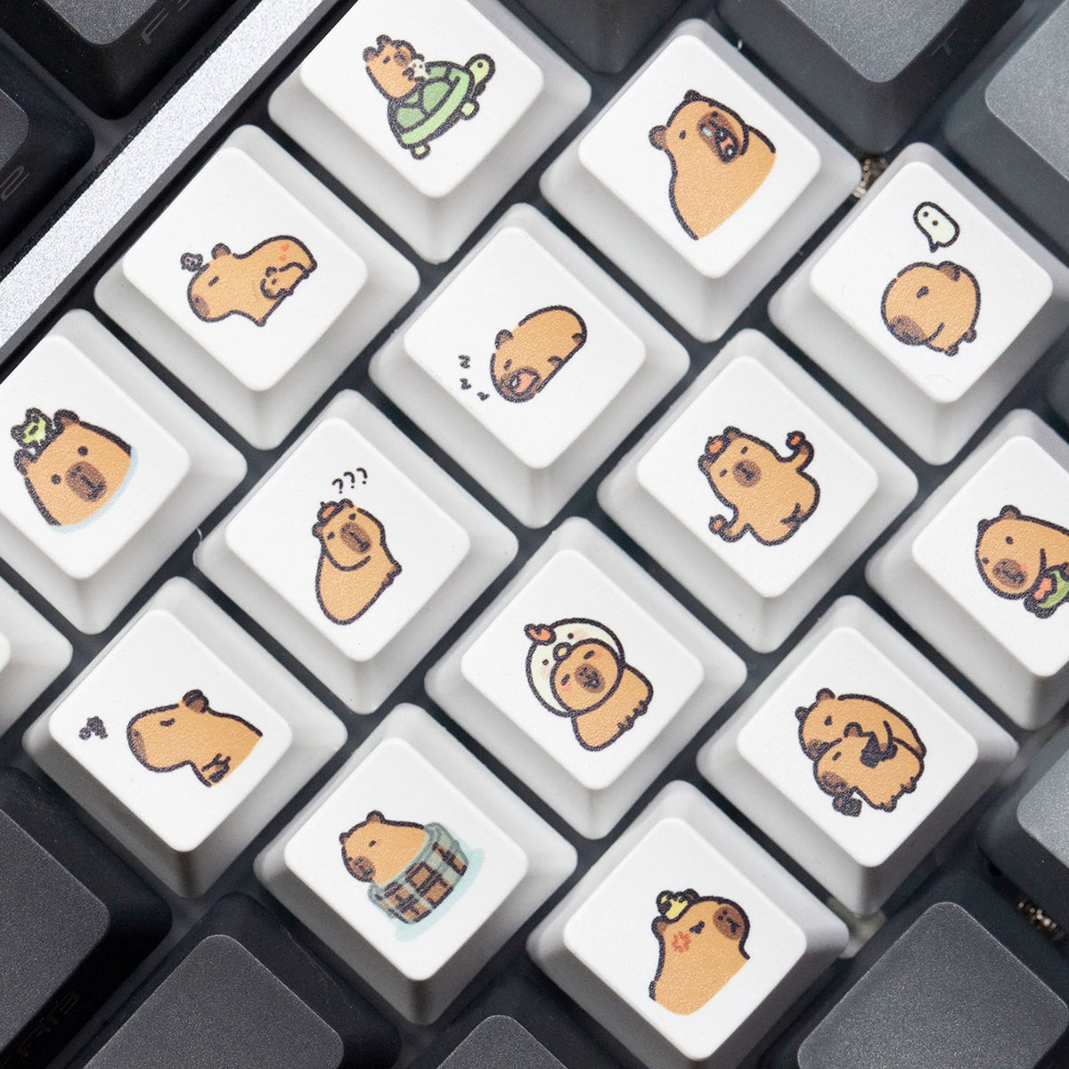 Cute Capybara Keycap Meme Keycap Dye Subbed keycaps for mx stem Gaming ...