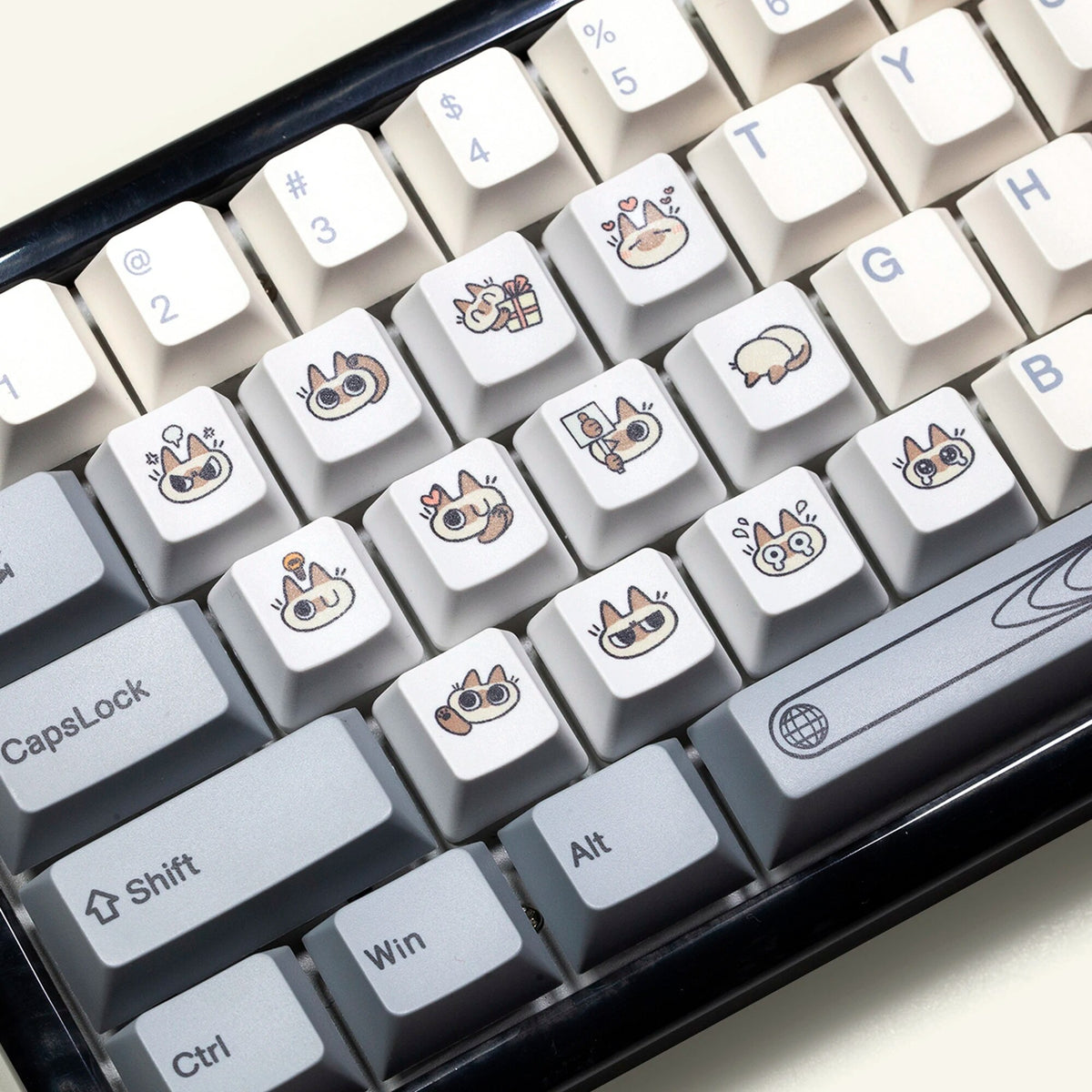 Cute Little Siamese cat Keycap OEM Profile R1 R2 R3 Kitty Meme Keycap ...