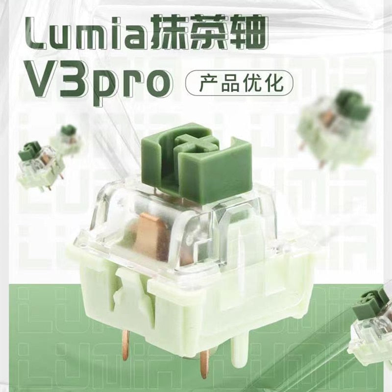 DUHUK Lumia Matcha V3 Pro Green Switch HIFI Linear 5pin RGB SMD 55g 63 ...