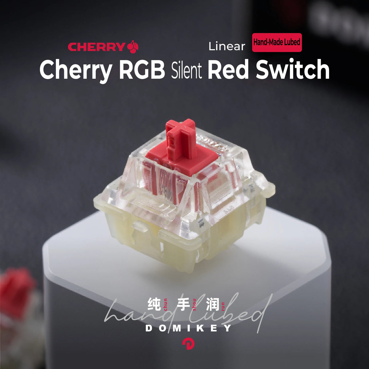 Domikey Cherry MX RGB Silent Red Switch Linear Switch 3pin 45g Clear T ...