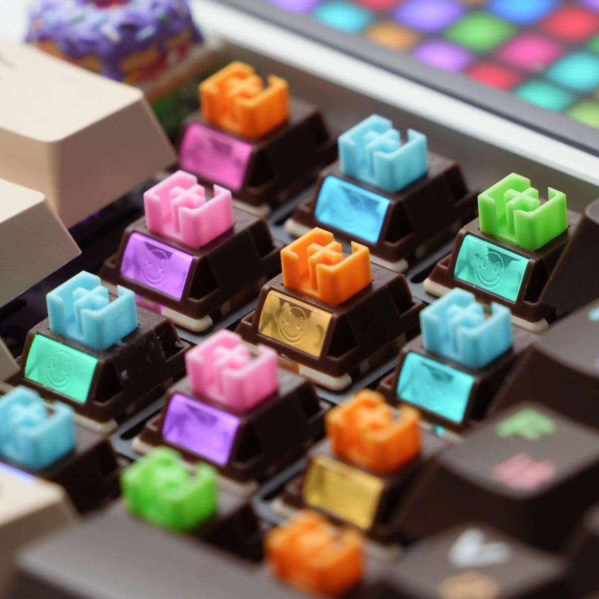 Domikey Chocolate Donut Switch V2 Choco Donuts Switch RGB Linear Switc ...