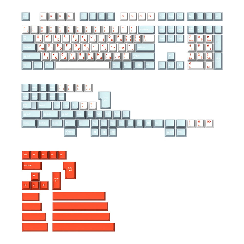 GJ Salmon Keycap Set PBT Doubleshot Keycap Cherry Profile for Mechanic ...