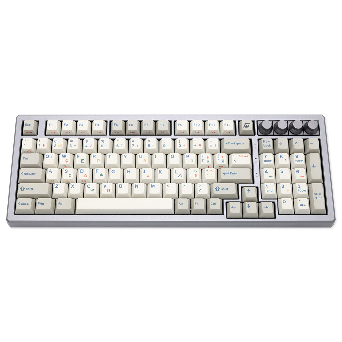 GKs Retro Greek Keycap Beige Cherry Profile Dye Subbed Keycap Set PBT ...