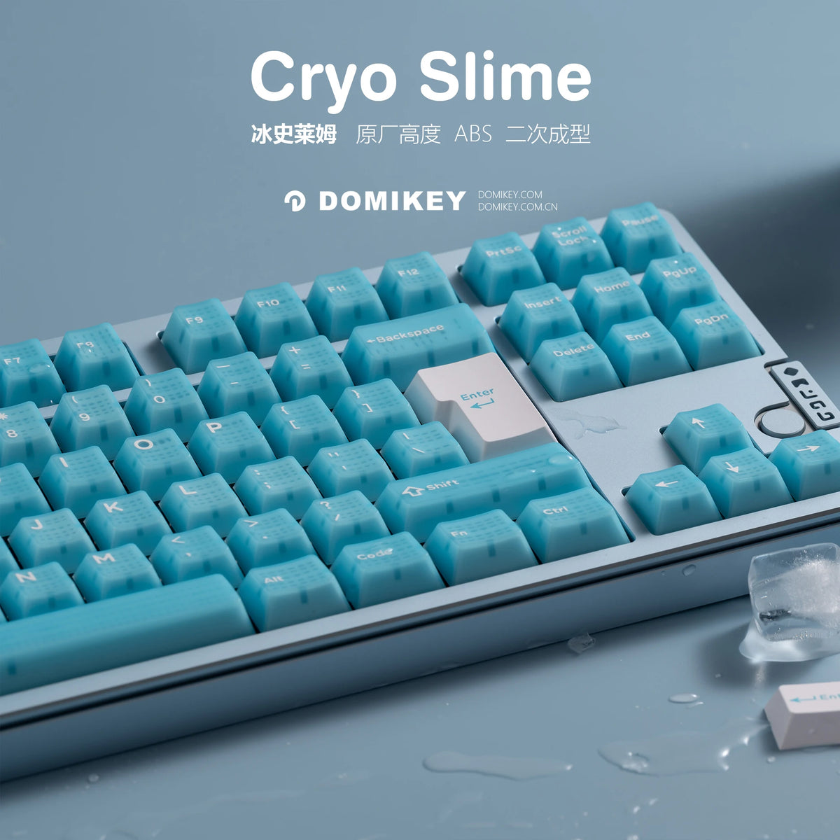 Hififox x Domikey Cyro Slime Cherry Profile ABS Doubleshots Keycap Set ...