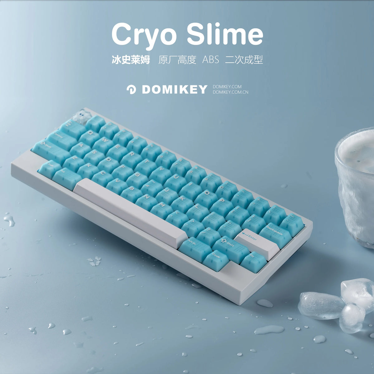 Hififox x Domikey Cyro Slime Cherry Profile ABS Doubleshots Keycap Set ...