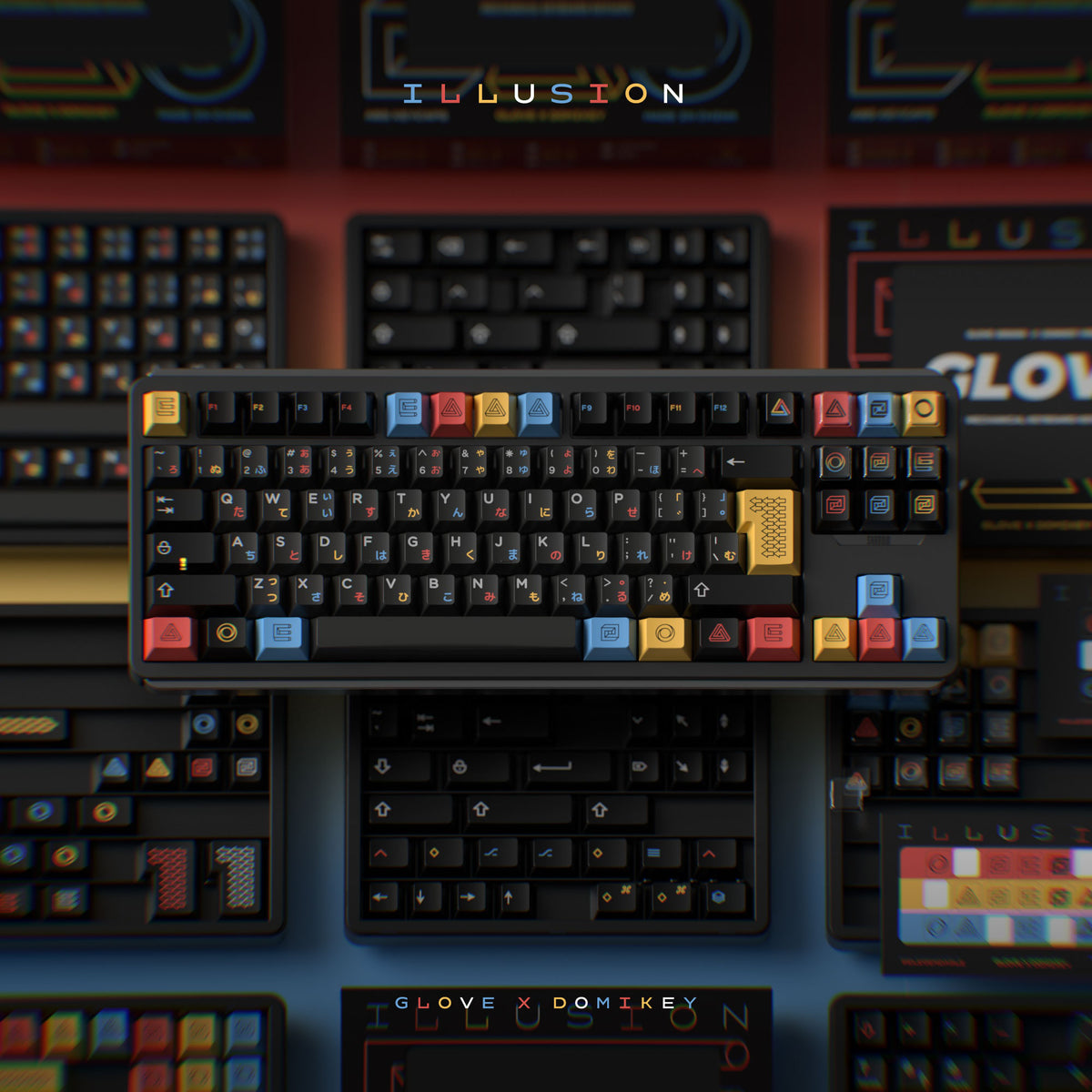 [CLOSED][GB] GLOVE x Domikey Illusion Keycaps Cherry Profile ABS Doubl ...