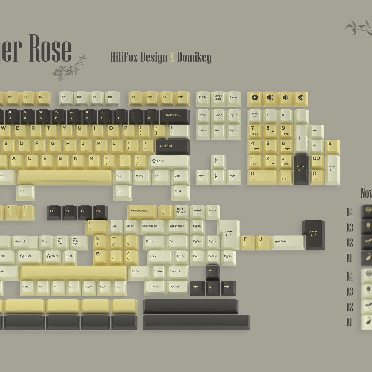 [KPICPRE] HIfiFox x Domikey Dreyer Rose Keycaps – KPrepublic