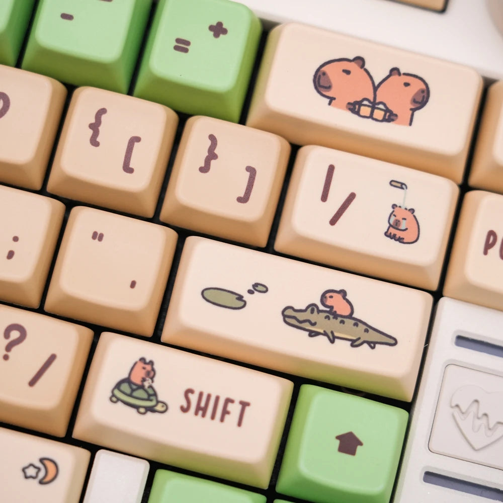 KPREPUBLIC Capybara Keycap Dye Subbed Cute Keycap thick PBT MDA for Me ...