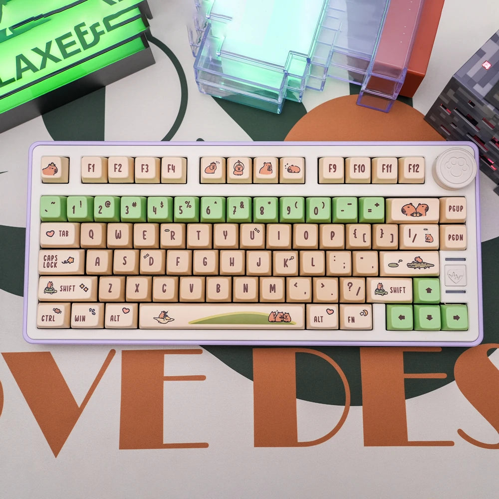 KPREPUBLIC Capybara Keycap Dye Subbed Cute Keycap thick PBT MDA for Me ...