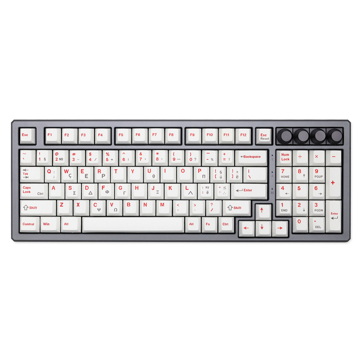 MXRSKEY Retro Greek Keycap Cherry Profile Dye Subbed Keycap Set PBT fo ...