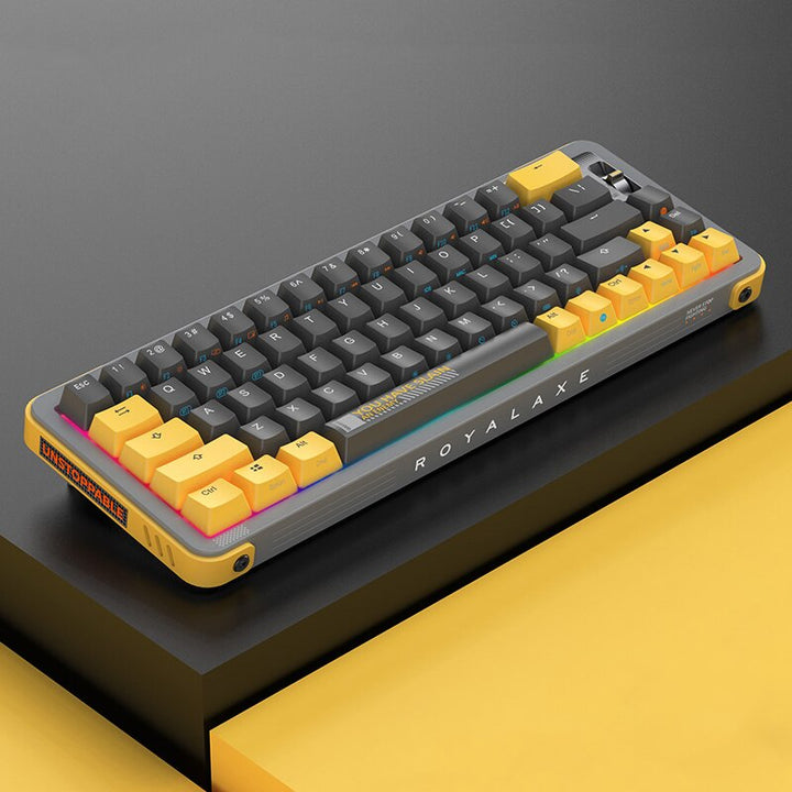 ROYAL AXE Y68 Keyboard Gaming Mechanical Keyboard hot swappable PCB RG ...