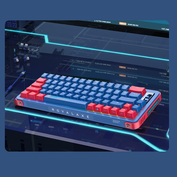 ROYAL AXE Y68 Keyboard Gaming Mechanical Keyboard hot swappable PCB RG ...
