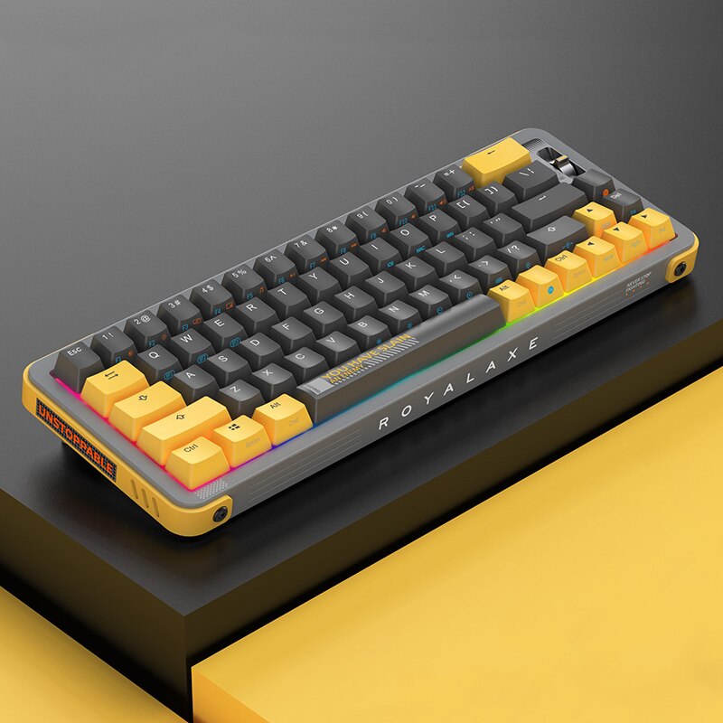 ROYAL AXE Y68 Keyboard Gaming Mechanical Keyboard hot swappable PCB RG ...