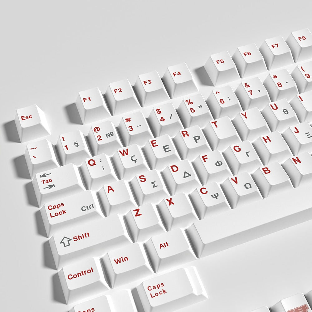 MXRSKEY Retro Greek Keycap Cherry Profile Dye Subbed Keycap Set PBT fo ...