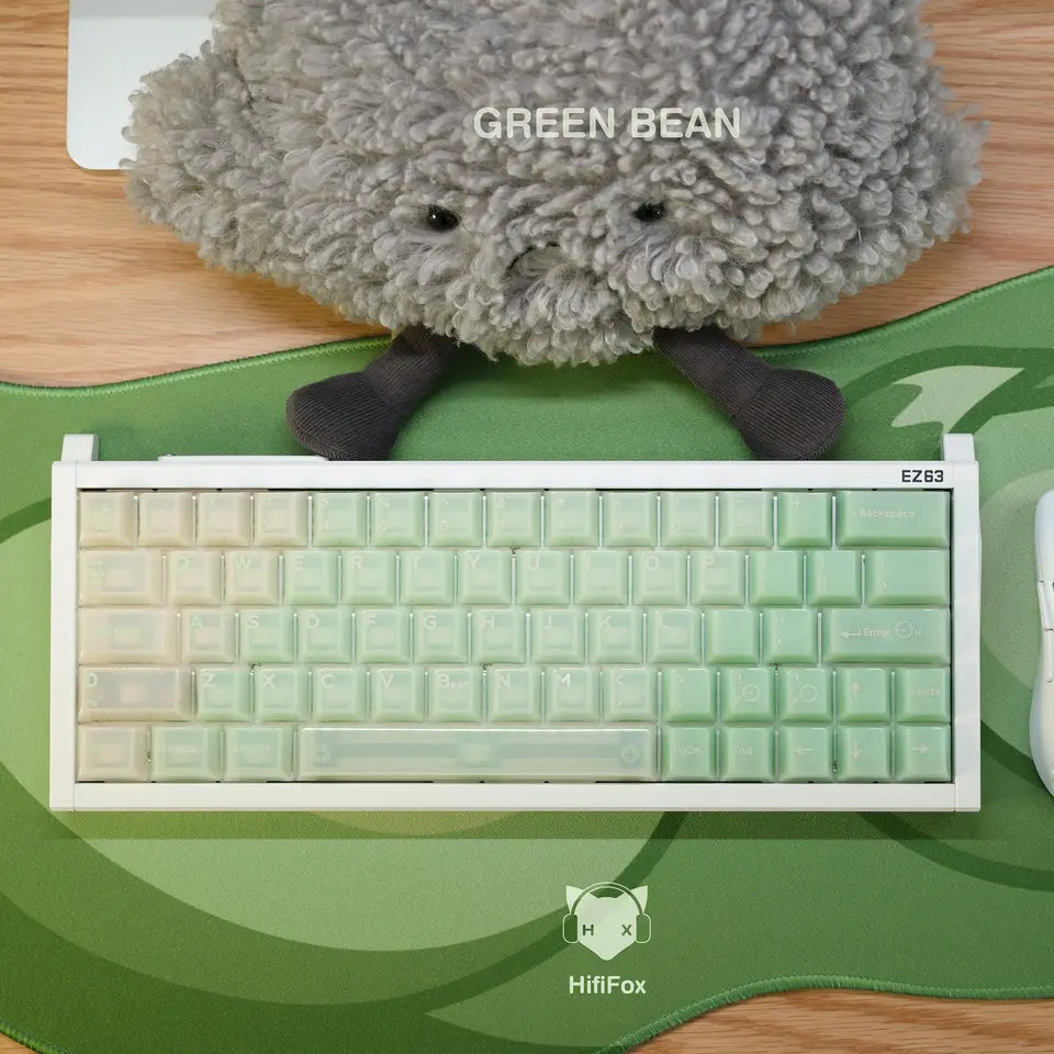 Hififox Green Bean Keycap UV Screen Printing Cherry Profile Greenbean ...