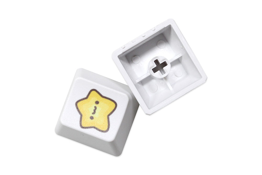 Cute Little Blue Cat Keycap Kitty Meme Keycap Dye Subbed keycaps for m ...