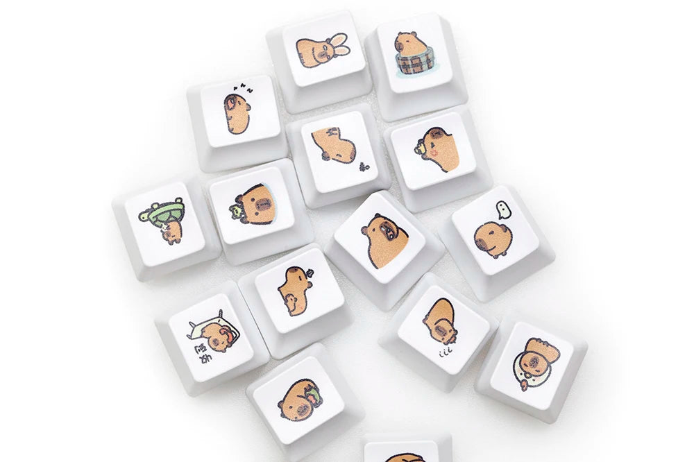 Cute Capybara Keycap Meme Keycap Dye Subbed keycaps for mx stem Gaming ...