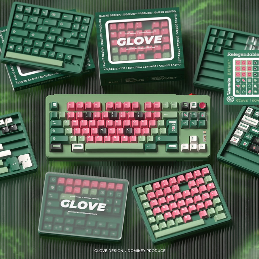 Domikey X Glove Watermelon Keycap Set ABS Doubleshots Cherry Profile f ...