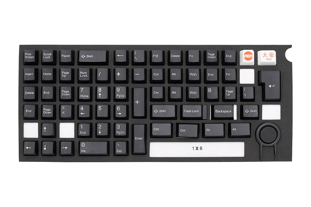 Taihao Cubic ALPS Keycap ABS WOB White on Black Doubleshots keycap for ...