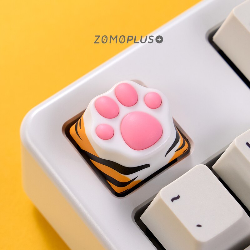 ZOMO PLUS Cute Cat Paw Keycap ABS & Silicon Artisan Keycap for Gaming ...