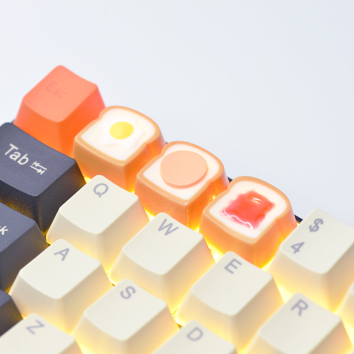 [CLOSED][GB] LOBU CAP Novelty Breakfast toast resin artisan keycap MX ...