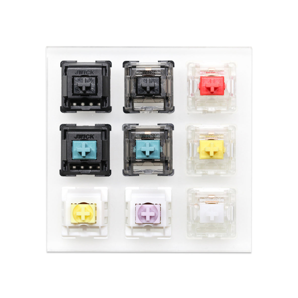 Acrylic Switch Tester JWICK Switch for Mechanical Keyboard Black Red B ...