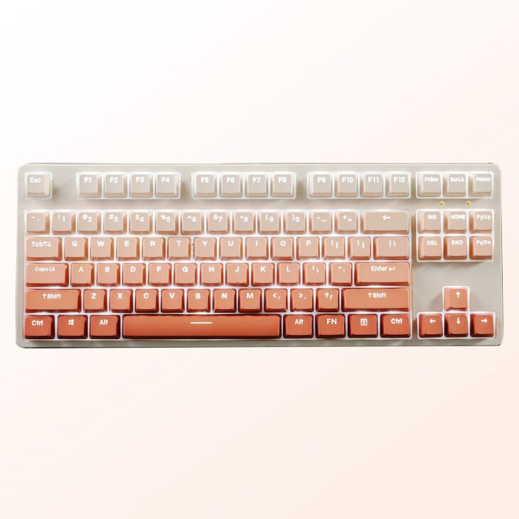Cheek Color Orange Gradient Keycap Dip Dye Doubleshots PBT for keyboar ...