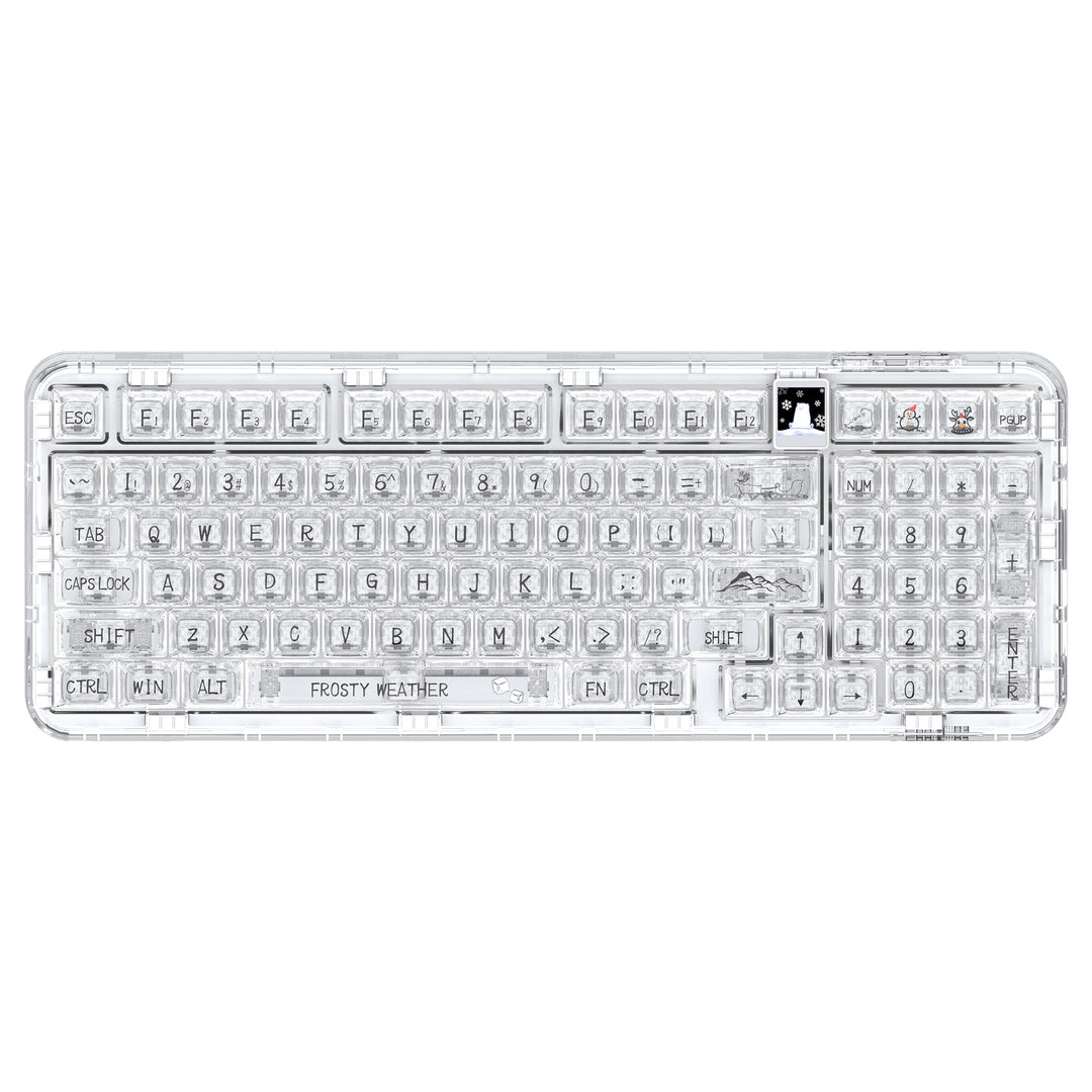 CoolKiller CK98 Polar Bear Wireless Mechanical Keyboard Transparent Ca ...