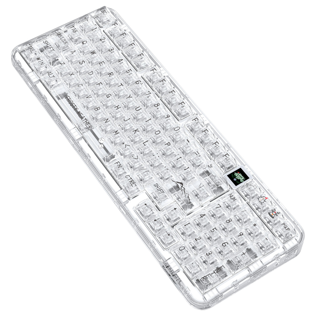 CoolKiller CK98 Polar Bear Wireless Mechanical Keyboard Transparent Ca ...