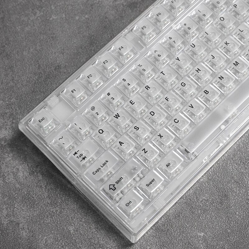 FLESPORTS PC Keycap Set Fog White Dusk Black Transparent for keyboard ...