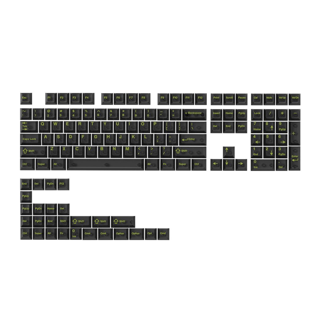 FLESPORTS PC Keycap Set Fog White Dusk Black Transparent for keyboard ...