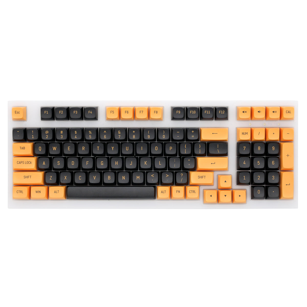GKs CSA PBT Doubleshot Orange Black keycaps for diy gaming mechanical ...