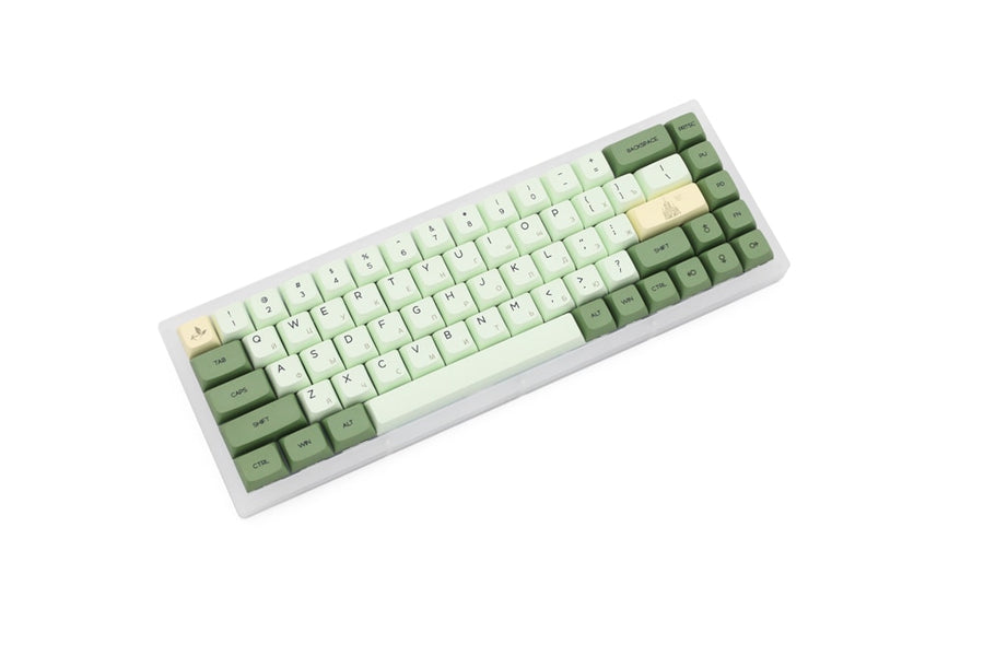 matcha green tea Dye Sub Keycap Set thick PBT for keyboard gh60 poker ...