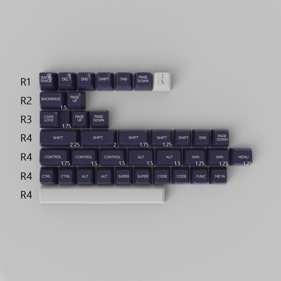 Domikey SA abs doubleshot keycap set Mobius SA profile for mx stem key ...