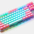 taihao pbt double shot Backlit oem profile keycaps Miami Cyan Magenta ...