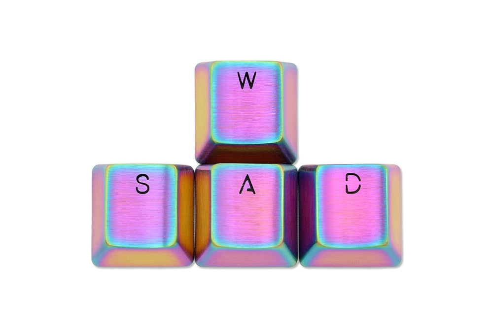 Teamwolf WASD KEY stainless steel MX Metal Keycap for keyboard gaming ...