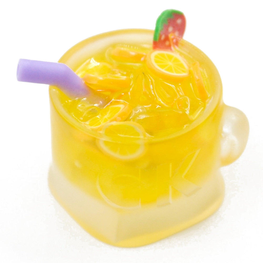 Cool Kit handcraft Summer Drink resin artisan keycap mx stem Dragonfru ...