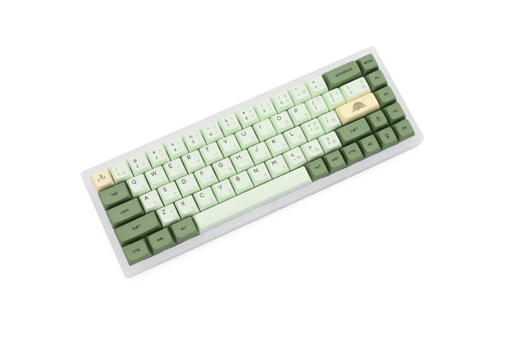 matcha green tea Dye Sub Keycap Set thick PBT for keyboard gh60 poker ...