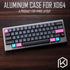 XD64 XD60 60% HHKB Layout Aluminium Case With the tempered glass diffu ...