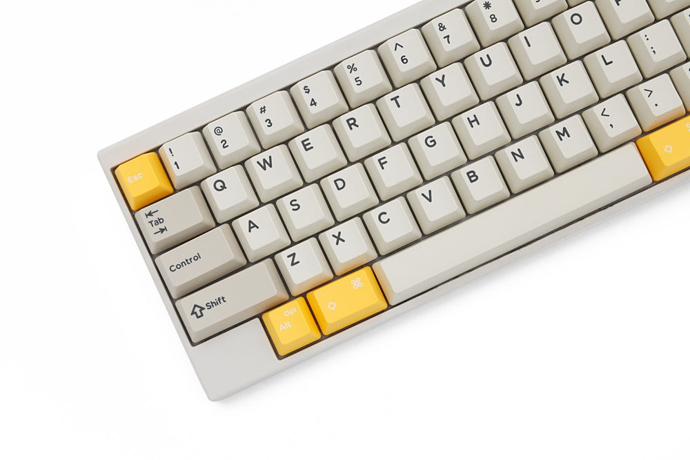 Domikey hhkb abs doubleshot keycap set 1980s 80s for topre stem yellow ...