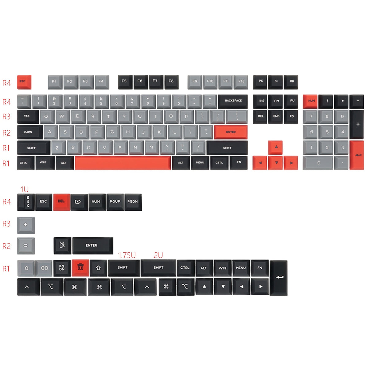 Skyloong GK2 Profile Silicone Dolch Garros Keycap Set for keyboard gh6 ...