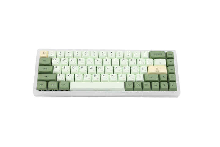 matcha green tea Dye Sub Keycap Set thick PBT for keyboard gh60 poker ...