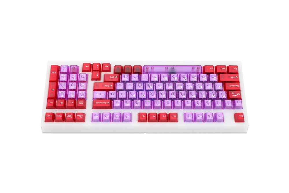 Taihao Atomic Purple Cubic ABS Doubleshot Keycap Translucent Cubic Typ ...