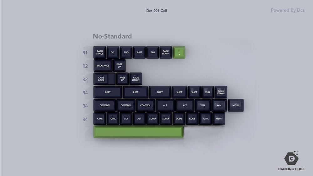 Domikey SA abs doubleshot keycap set Cell SA for mx stem keyboard poke ...