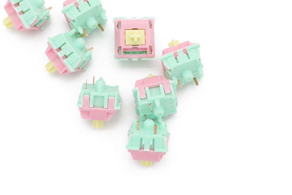 Keyfirst Gateron Cream Switch 5pin RGB linear 62g mx clone switch 50m ...