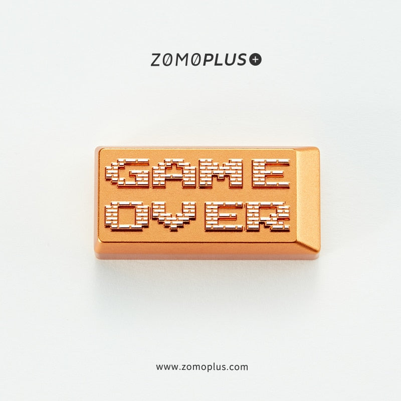 zomo game over Artisan Keycap CNC anodized aluminum backspace gold col ...